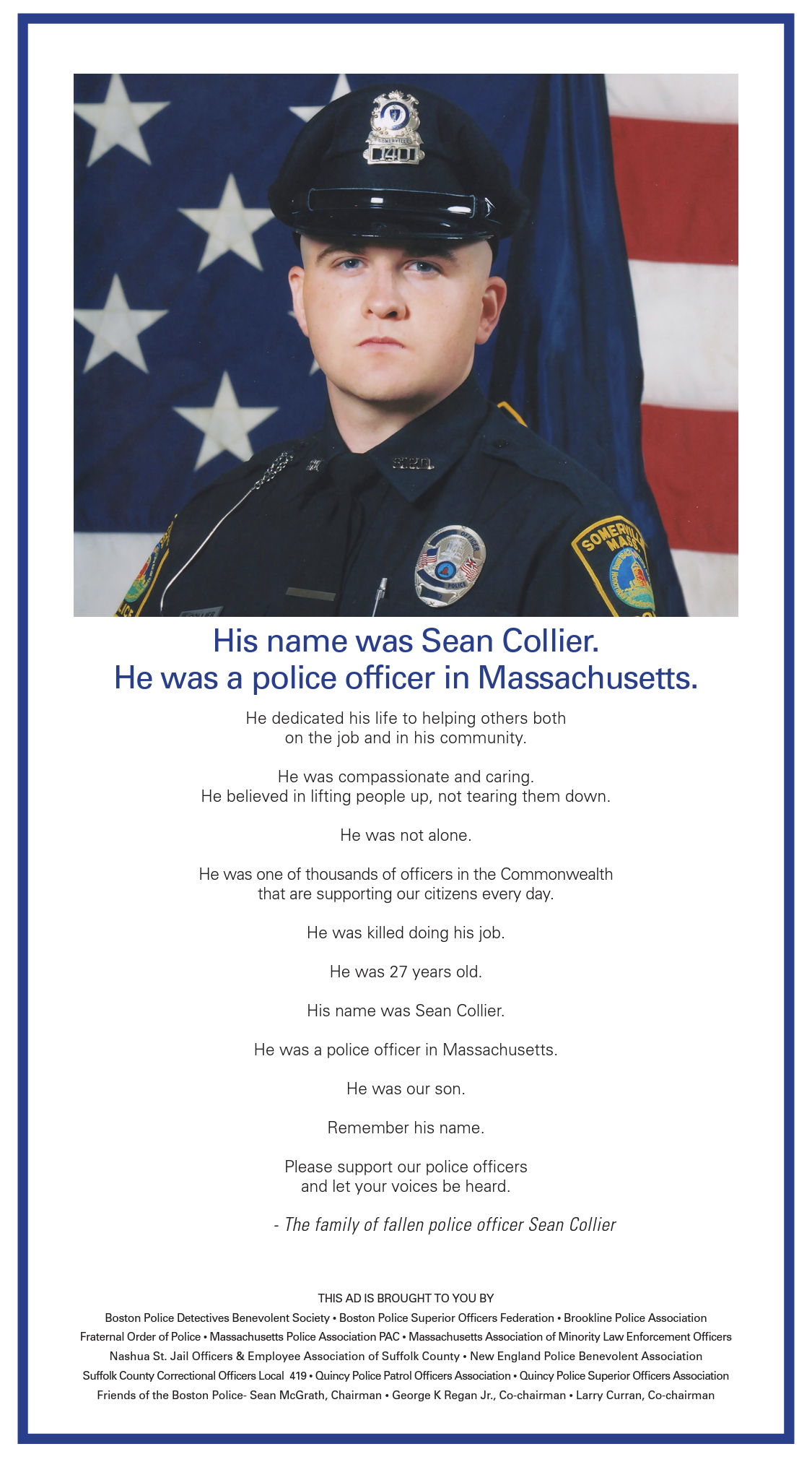 Support Law Enforcement - Massachusetts Police Association